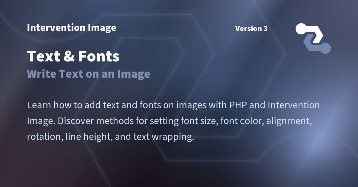 Text & Fonts | Intervention Image v3 | intervention.io