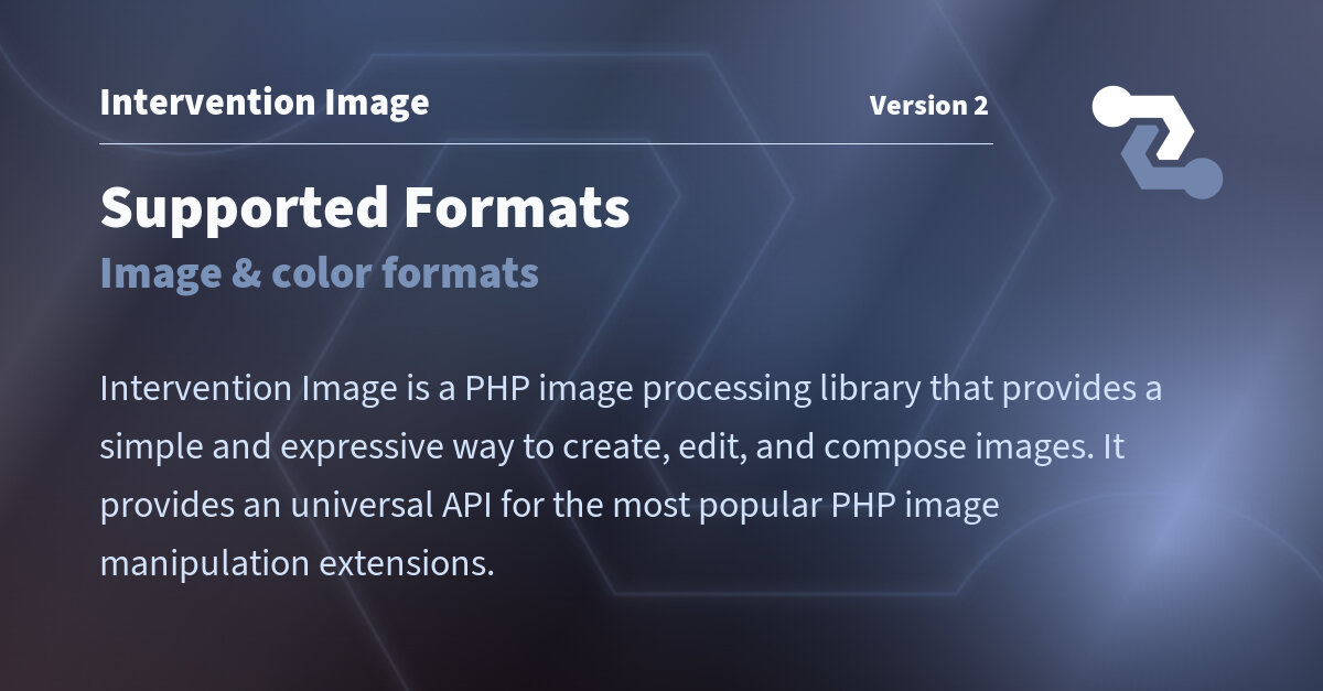 Supported Formats | Intervention Image v2 | intervention.io